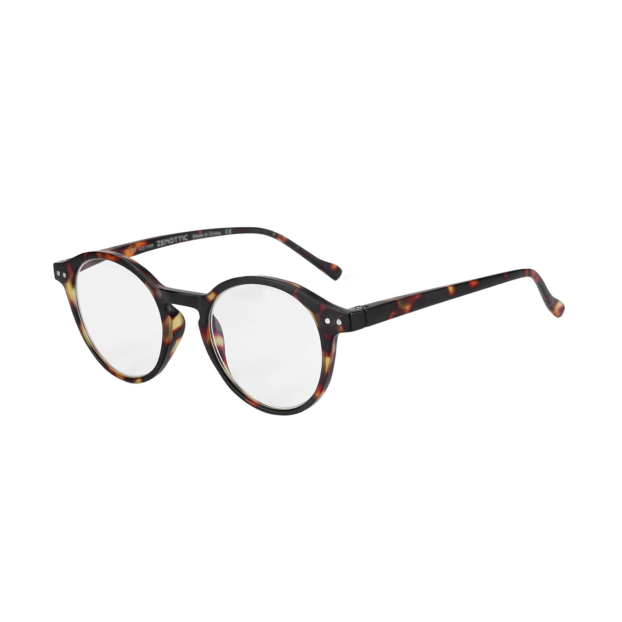 ZENOTTIC Reading Glasses Blue Light Blocking Round Glasses for Men Women Magnification 0.0 1.0 1.5 2.0 2.5 3.0 3.5