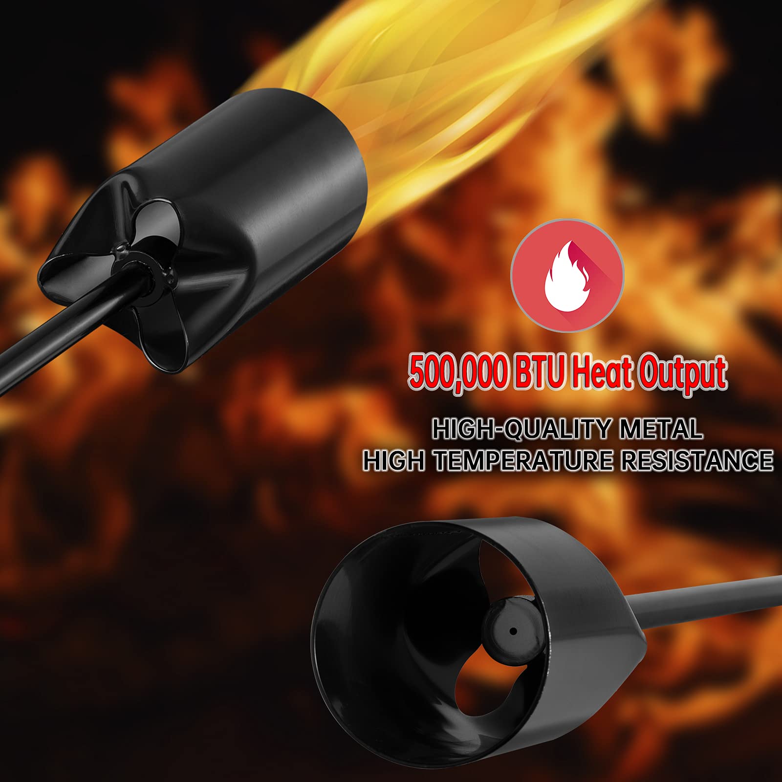 YOUDO 500,000 Propane Weed Torch Burner with CSA Certificate, 61'' Extra Long Hose, Flint Ignitor & Flame Control, Propane Torch for Garden Weeder,Roofing,Snow Melting and Ice