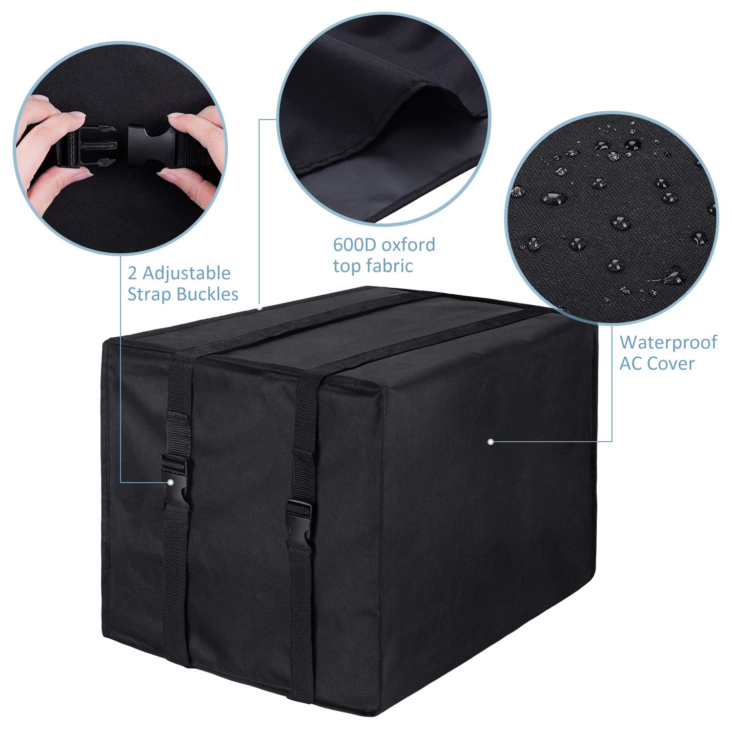 UNUN Window Air Conditioner Cover Outdoor ,AC Unit Covers for Outside Fits up tp 27.5W x 19H x 25D inches