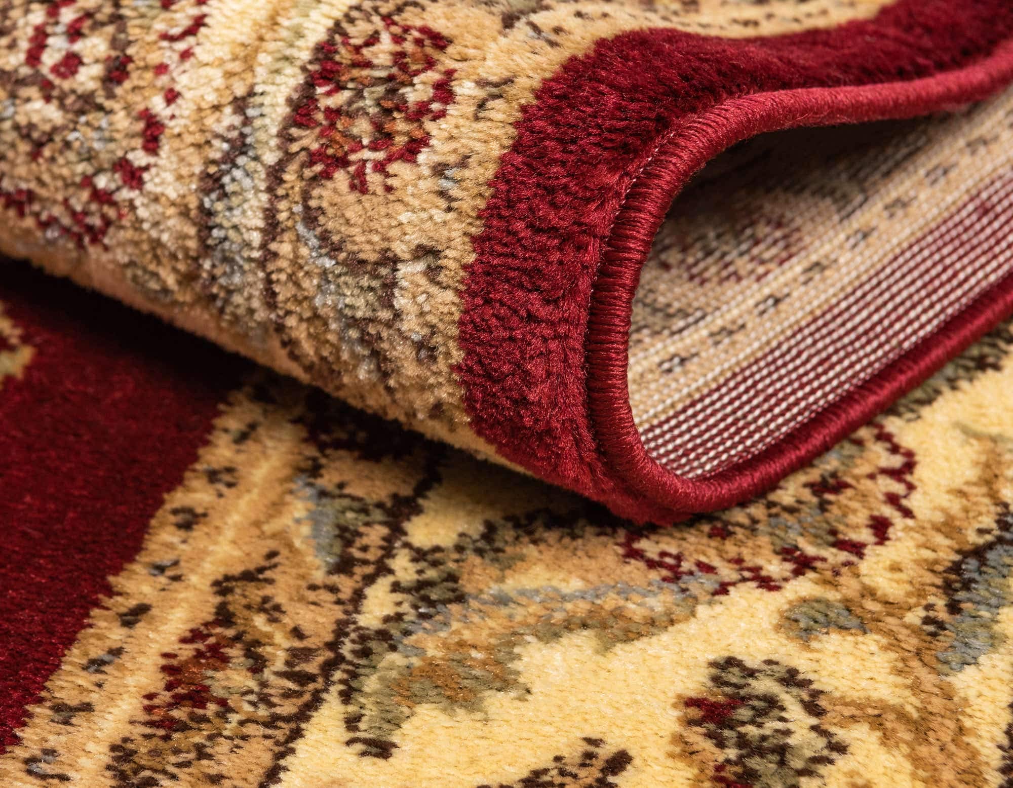 Unique Loom Voyage Collection Traditional Oriental Classic Intricate Design Area Rug (7' 0 x 10' 0 Rectangular, Red/Tan)