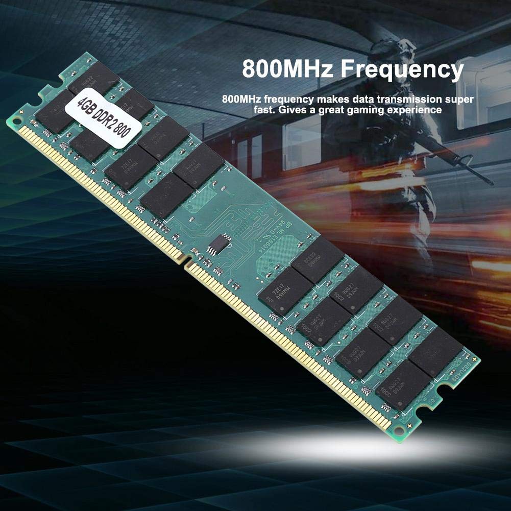 Zopsc DDR2 4GB RAM 800MHz Memory Module for AMD CPU Stable Fast Data Transmission 240PIN for High Anti-Interference and Antistatic for Desktop Computer, Plug and Play