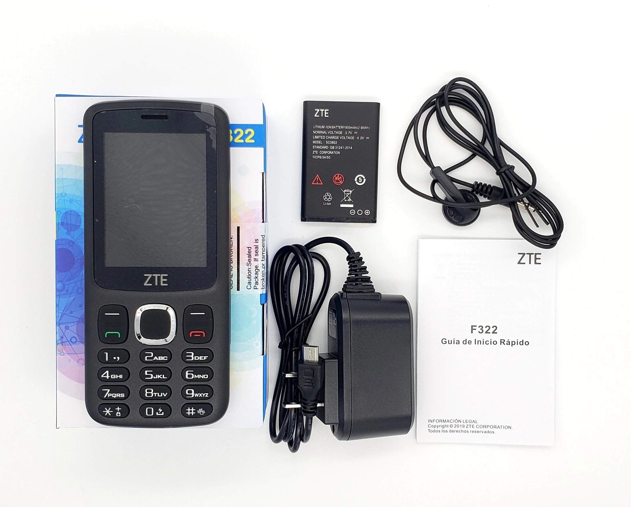 ZTE F322 - Feature Phone 3G GSM Unlocked ATT Tmobile Metro Cricket Straight Talk Simple Mobile