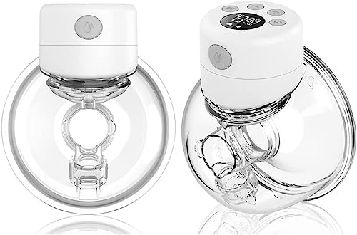 Upgraded Hand Free Breast Pump Wireless Wearable Breast Pump Low Noise & Painless Massage Function 24mm (2 Pack)