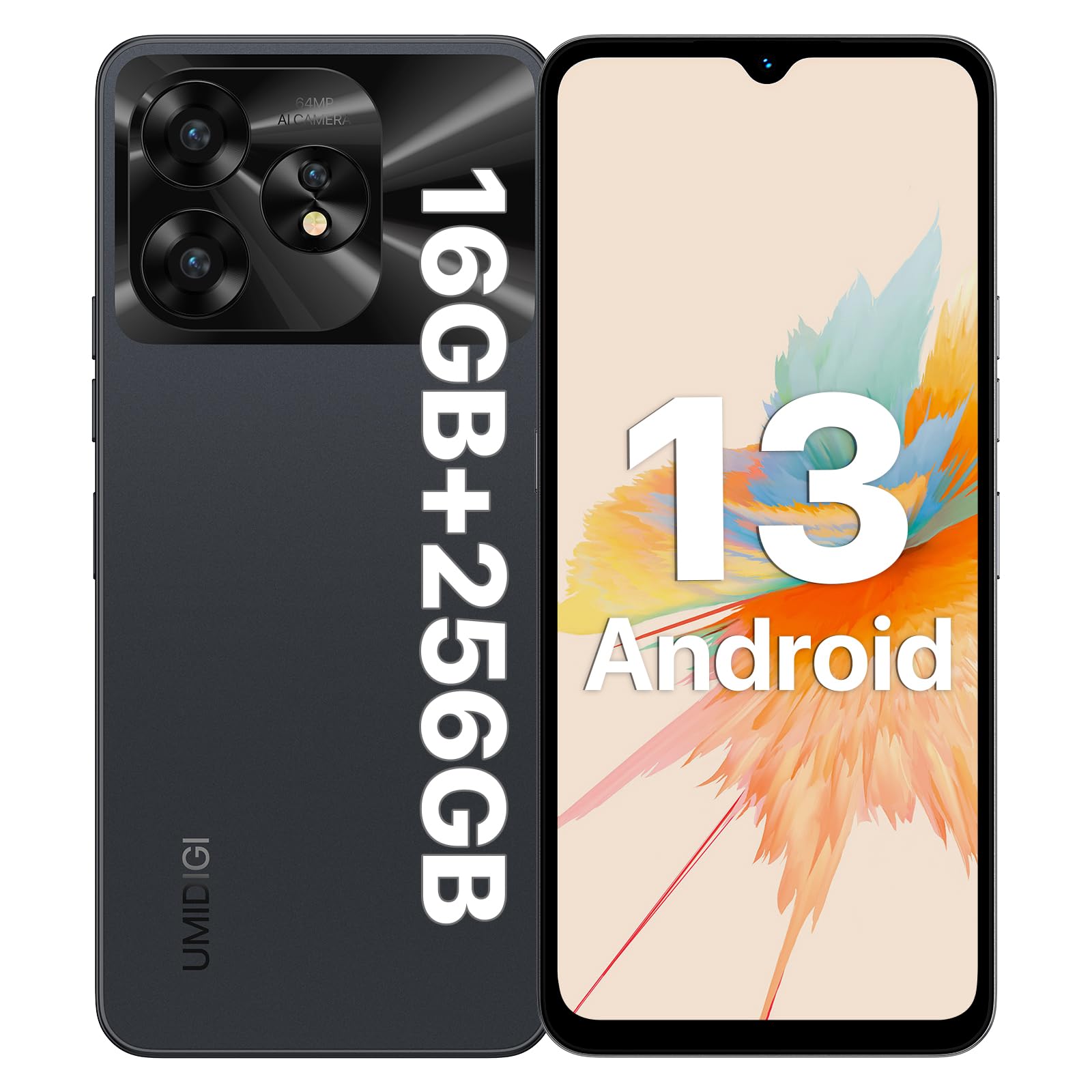 UMIDIGI A15 Unlocked Cell Phone|8+256GB Android 13 Smart Phone|6.7inch with NFC |64MP Camera|5000mAh Battery|20W Fast Charging