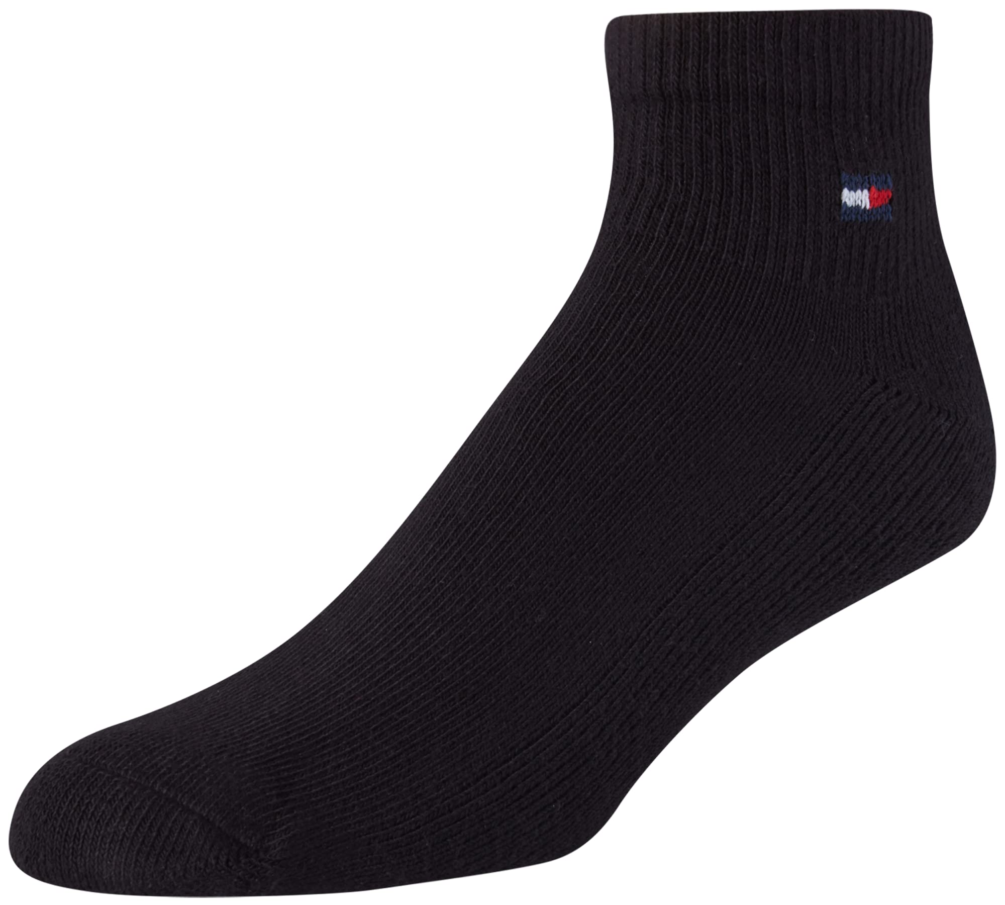 Tommy Hilfiger Men's Athletic Socks - Performance Cushion Quarter Cut Ankle Socks (6 Pack)