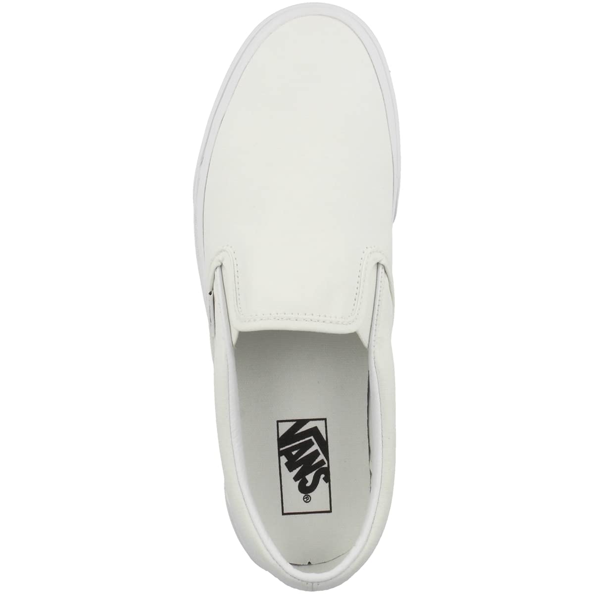VANS Classic Slip Ons Skate Shoes Sneakers Canvas Surf True White 8 Men 9.5 Women