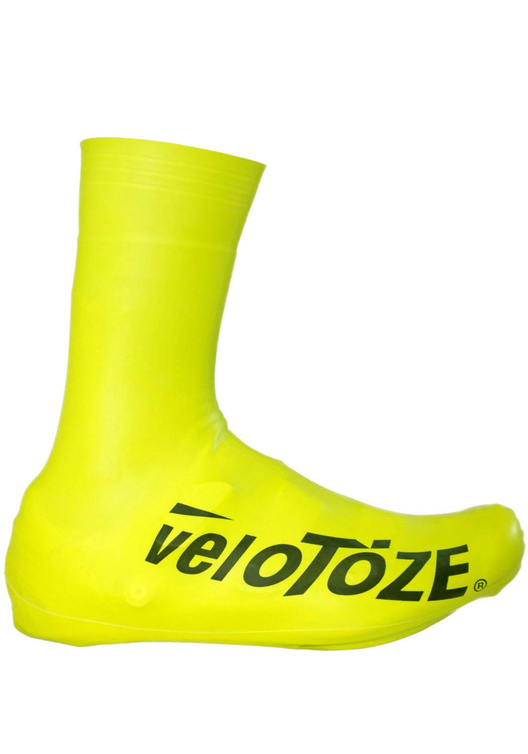 veloToze Tall Shoe Cover 2.0 - Covers Road Cycling Shoes - Water-Proof, Windproof Overshoes for Bike Rides in Spring, Fall, Winter Rainy, Cold Weather - Bright Colors Make Road Biking Trips Safer