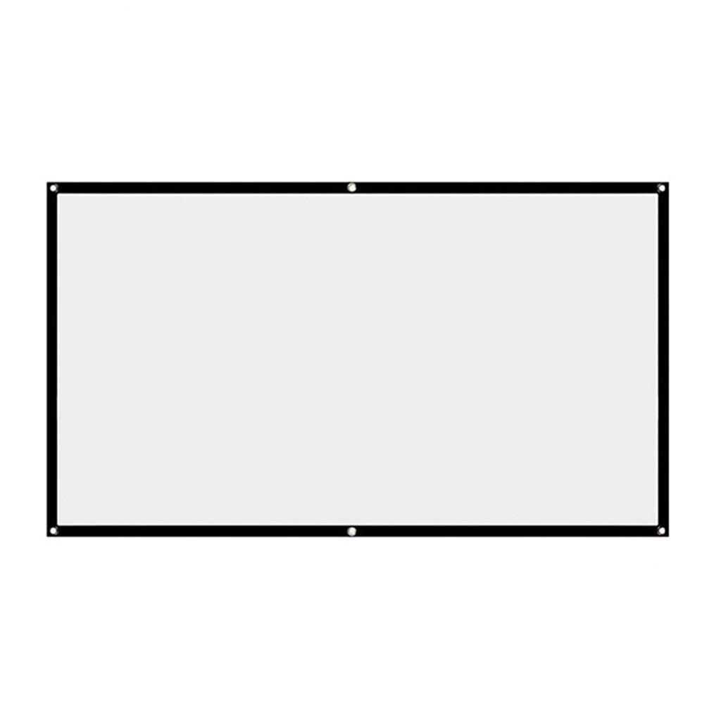 ZZBJ 100 Inch Foldable Projector Screen White Projection Screen 3D Movie for Outdoor Camping 16:9 Portable 1pc
