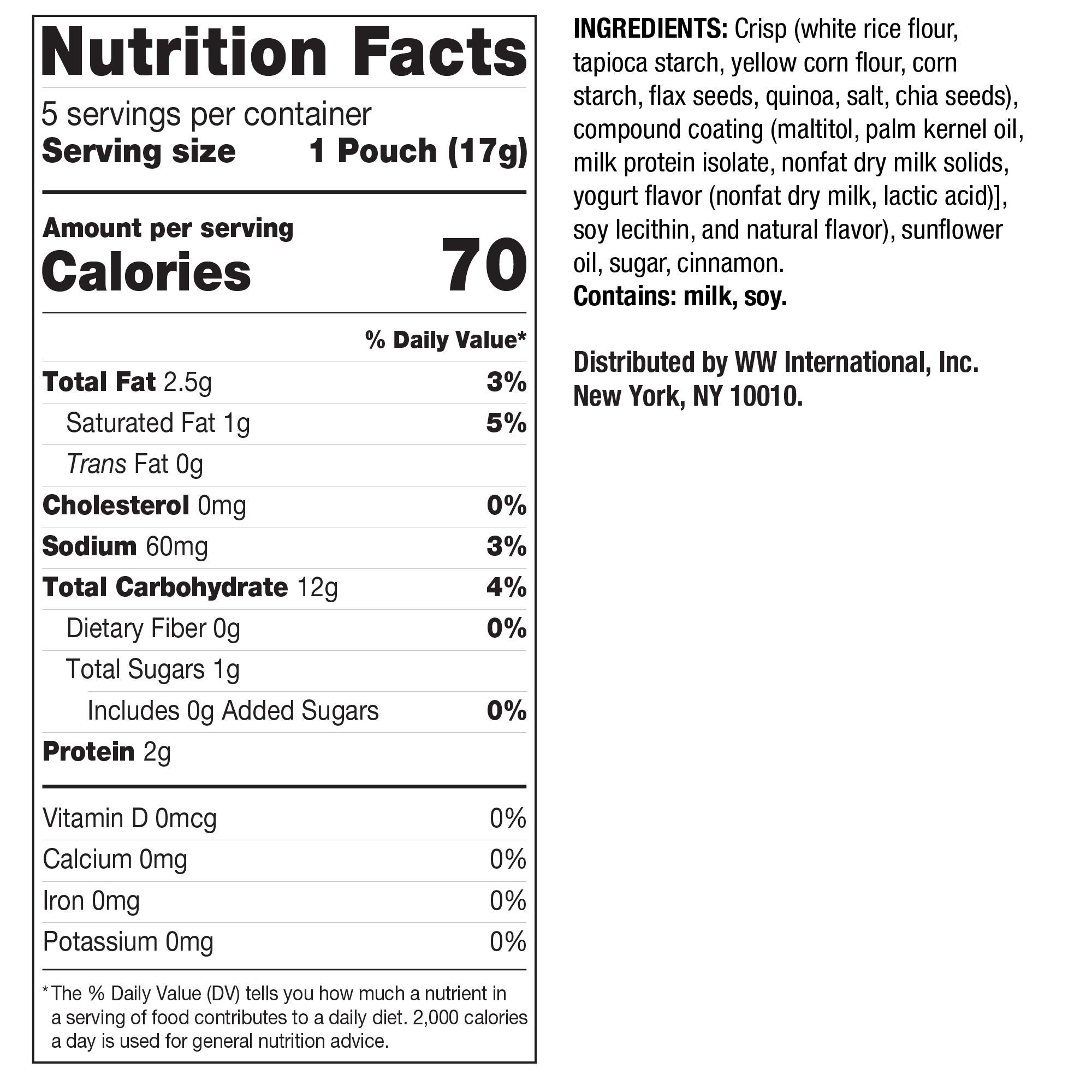 WW Iced Cinnamon Puffs - Gluten-free, 2 SmartPoints - 4 Boxes (20 Count Total) - Weight Watchers Reimagined
