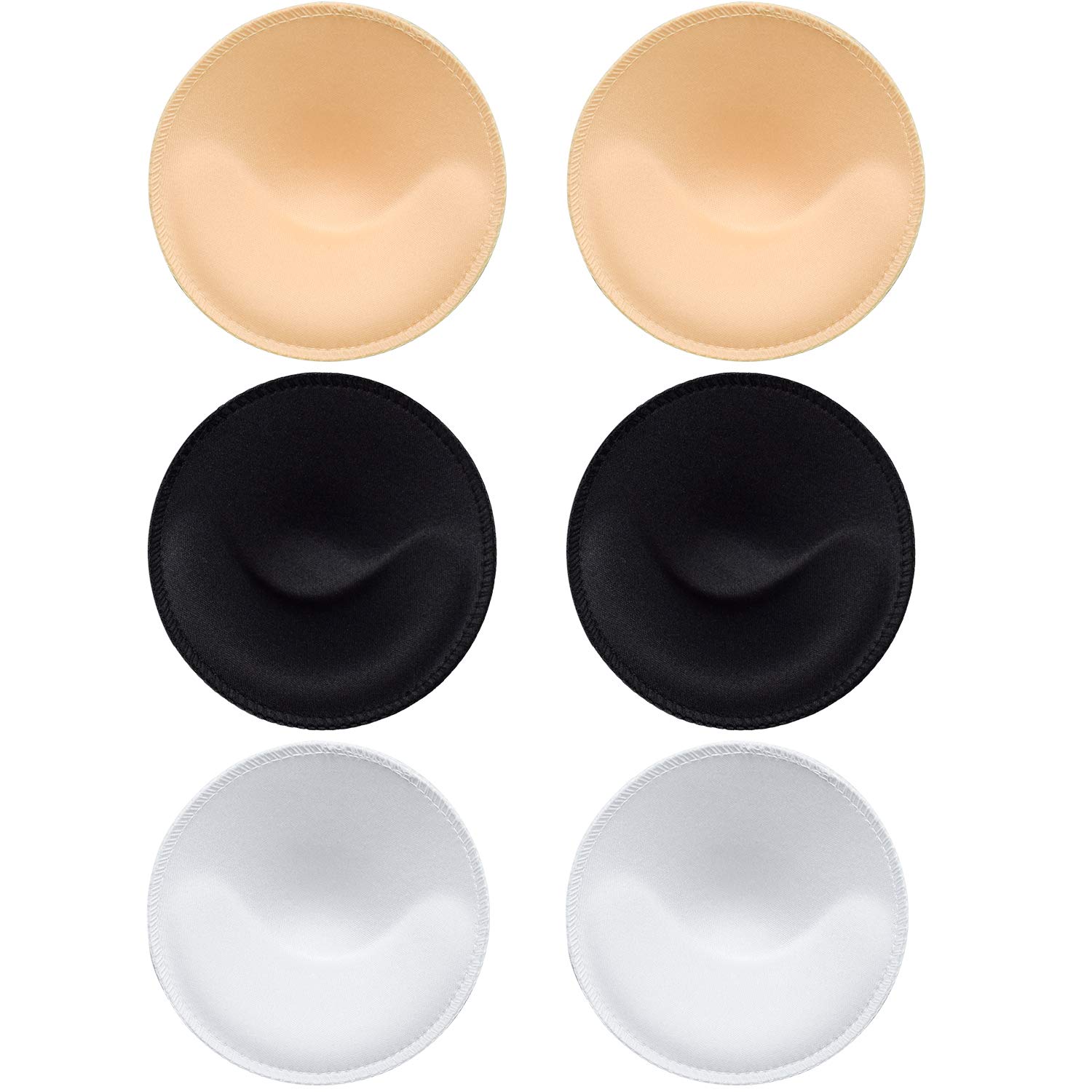 TopBine Round Soft Push Up Bra Inserts Pads Removable Sport Bra Cups Inserts Mastectomy Bra Inserts for Bikini Top Swimsuit (C/D)