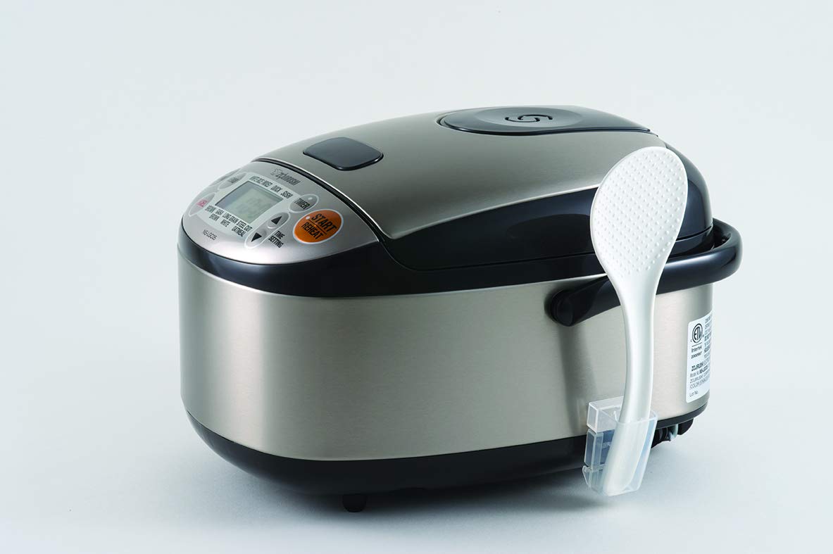 Zojirushi CD-WCC30 Micom Water Boiler & Warmer, Silver & NS-LGC05XB Micom Rice Cooker & Warmer, 3-Cups (uncooked), Stainless Black