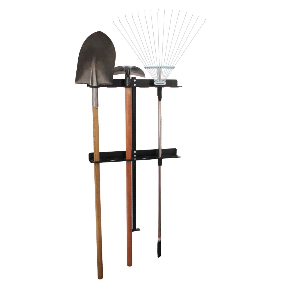 vikofan Landscape Hand Tool Rack - Trailer Shovel Racks for Lawn Equipment Holds 6 Tools Simplify Your Truck Organization