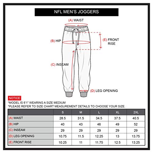 Ultra Game NFL Men's Super Soft Game Day Jogger Sweatpants, Miami Dolphins, Heather Gray, Large