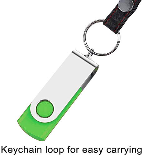 TOPESEL 5 Pack 64GB USB 3.0 Flash Drive Memory Stick Thumb Drives (5 Mixed Colors: Black Blue Green Red Silver)