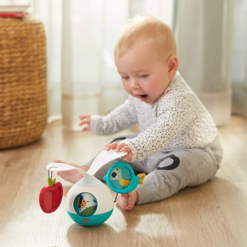 Tiny Love Tummy Time Mobile Entertainer, Toy with Music and Lights, 0M +, Meadow Days