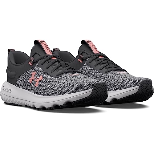 Under Armour Women's Charged Revitalize, (100) Jet Gray/Jet Gray/Pink Fizz, 8.5, US