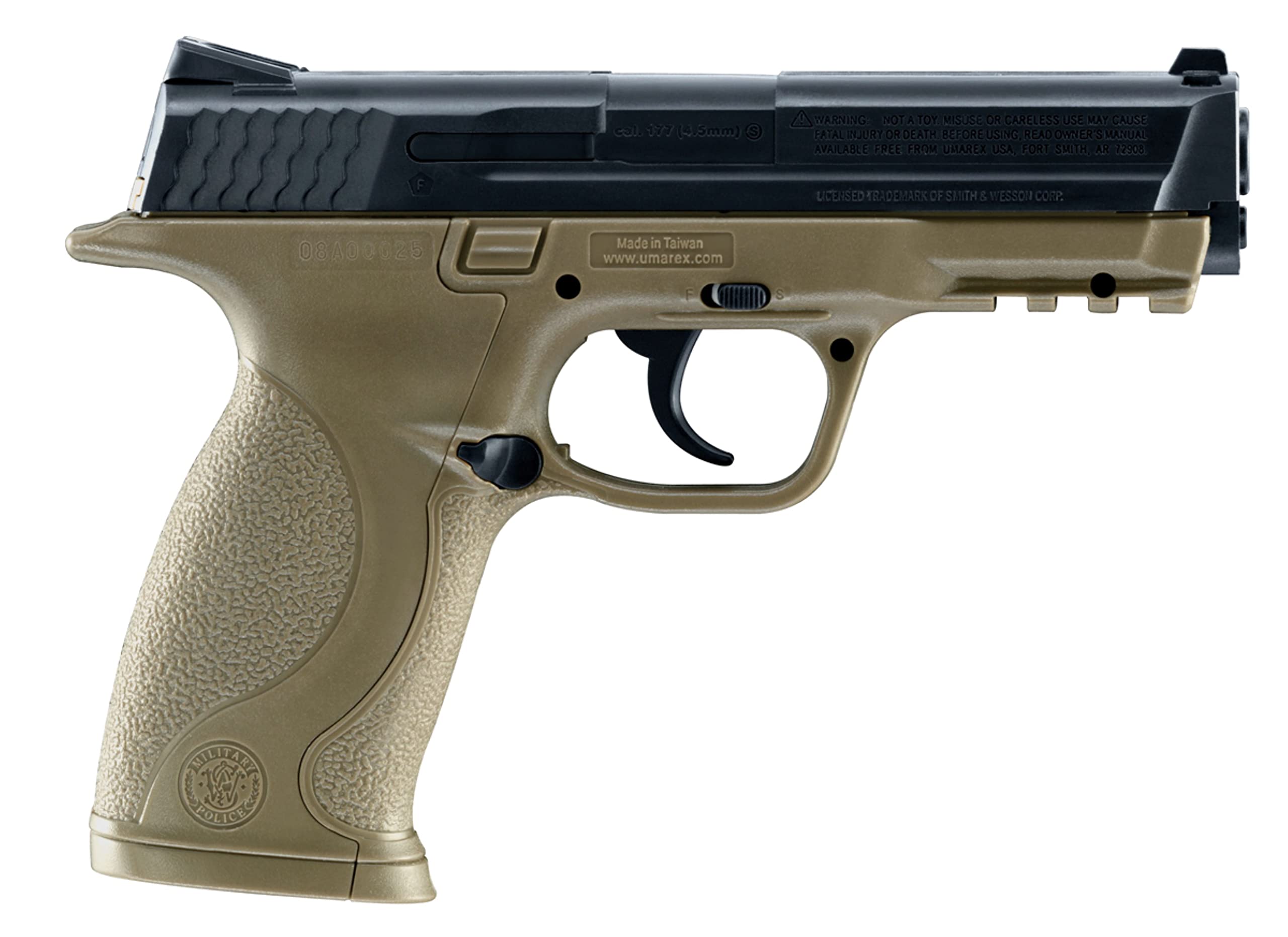 Umarex Smith & Wesson M&P 40 .177 Caliber BB Gun Air Pistol, Dark Earth Brown, Standard Action
