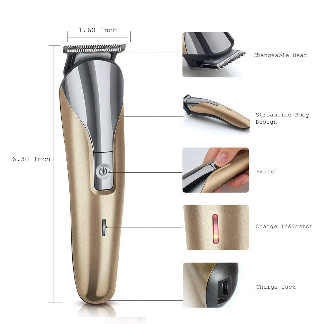 YUNAI Hair Clipper Beard Trimmer Kit for Men, Cordless Shaver Razor Beard & Mustache Trimmer Rechargeable Men Haircut Grooming Kit