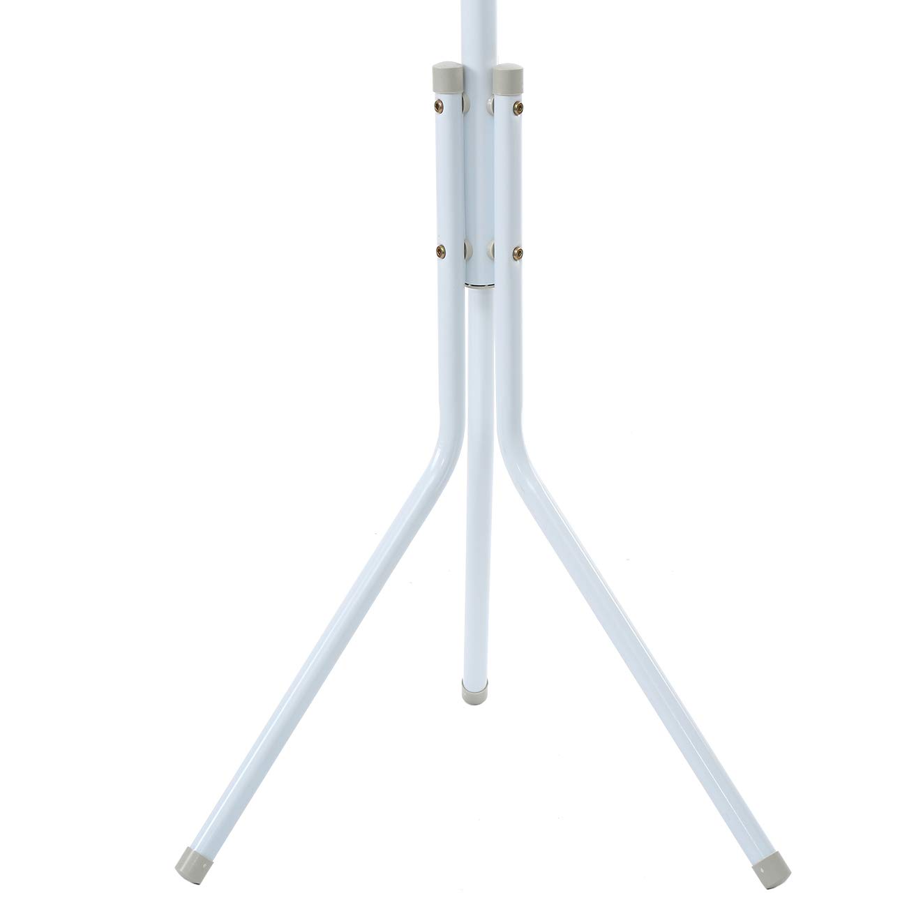 Yunge 3 Tiers Stylish-Standing Coat Rack, Coat Tree Hat Hanger Holder 9 Hooks for Jacket Winter Scarf Umbrella Practical Tree Stand Metal Organizer, White