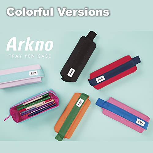 SUN-STAR Pen Case Arkno Large Capacity Pencil Holder Portable Pencil Pouch for Office Light Pink S1419951