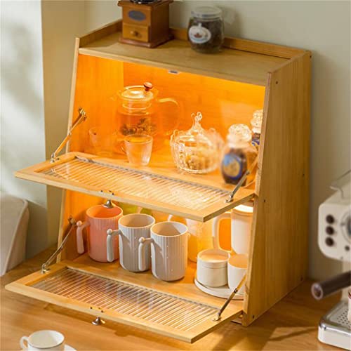 YASEZ Desktop Storage Box Cup Storage Cabinet Tea Set Display Cabinet Kitchen Cup Rack Tableware Storage Cabinet