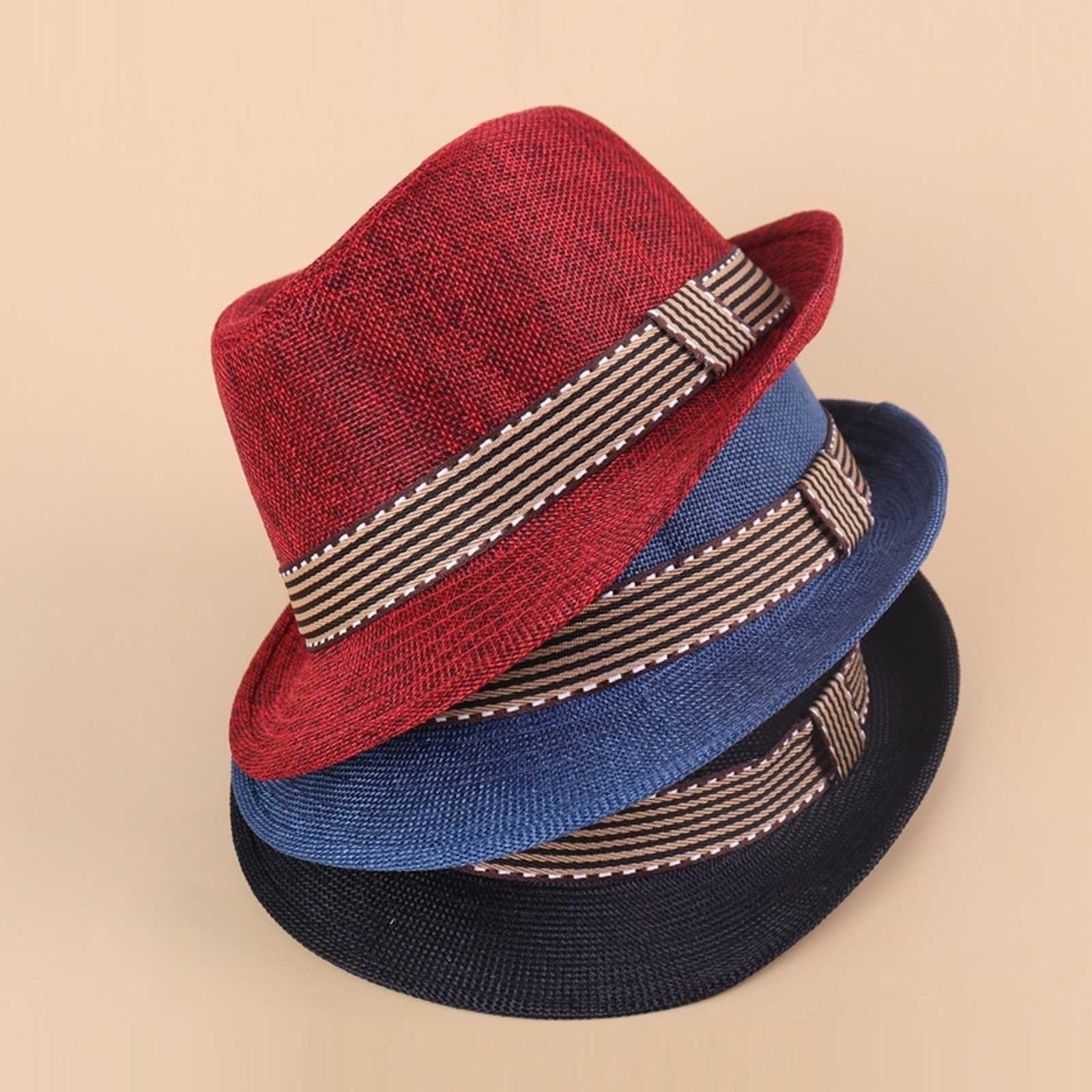 Toddler Boys Girls Sunscreen Hat Summer Bow Sun Hat Hat Braided Hat Beach Hat Sun Hat Boys Winter Hat (Khaki, One Size)