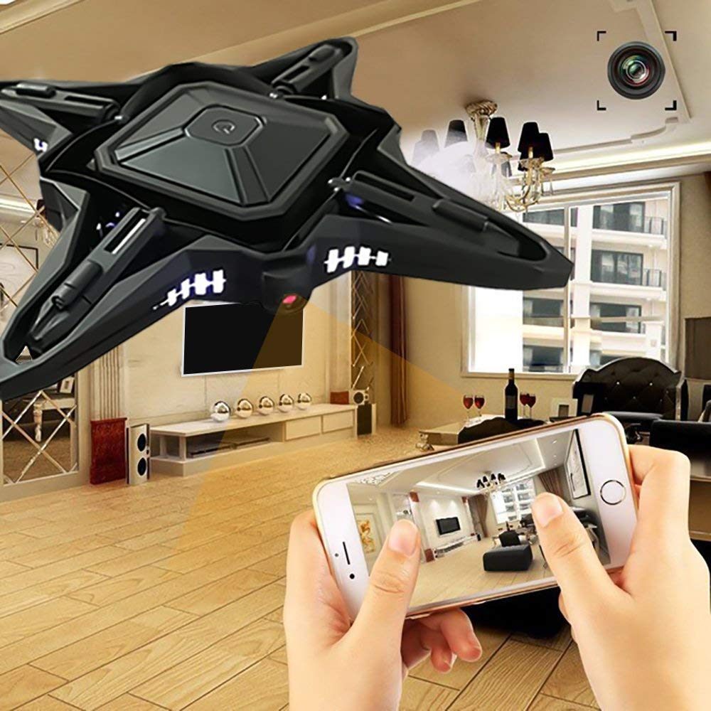 UniDargon T911W VGA Wifi Transmission Foldable RC Drone with Altitude Hold Mode,Four-Axis One Key Take Off Landing and Headless Mode Easy Fly Steady for Beginners