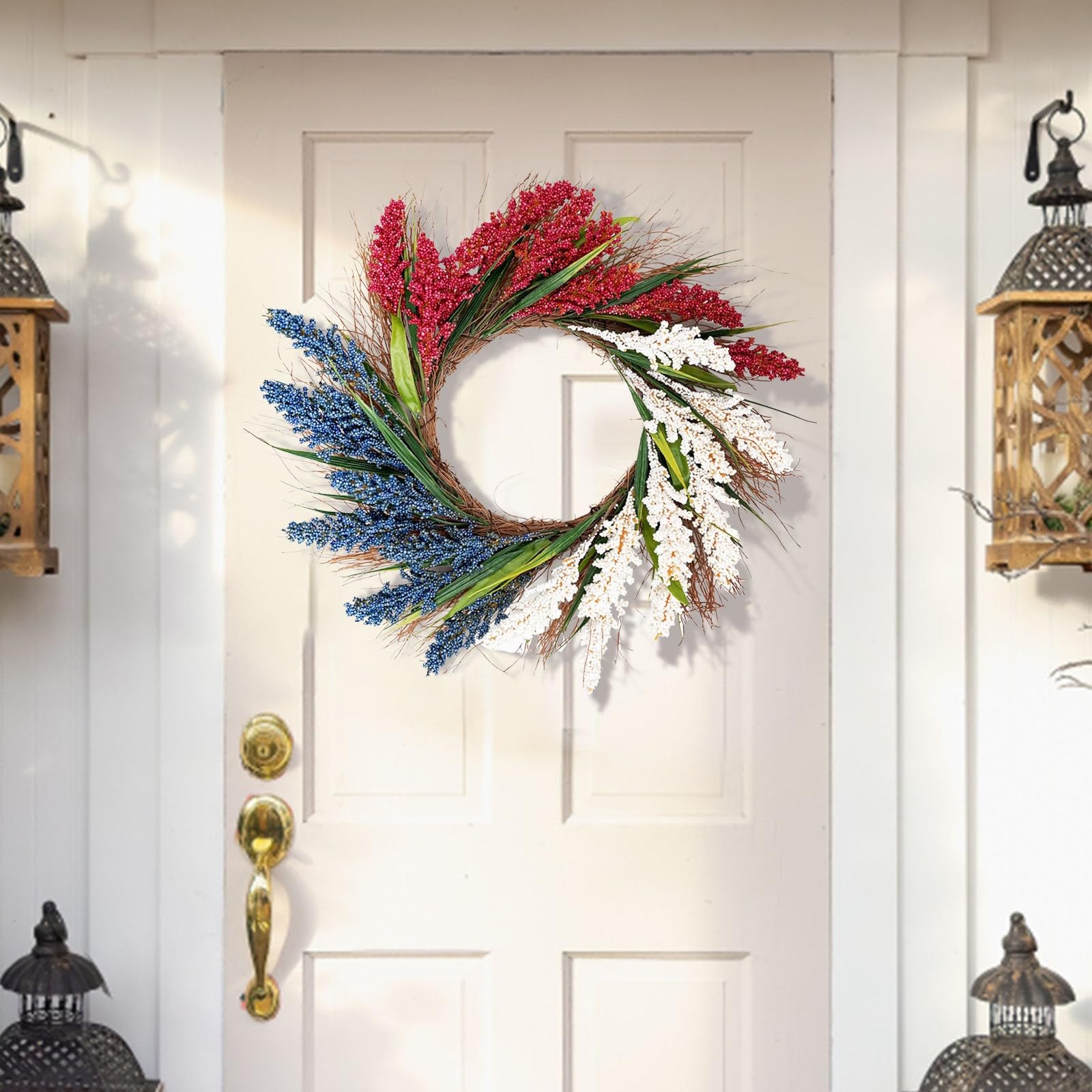 Wreath Fall for Front Door Autumn & Halloween Window Fall Decorations Ornaments Wreaths Halloween Ornaments 2023