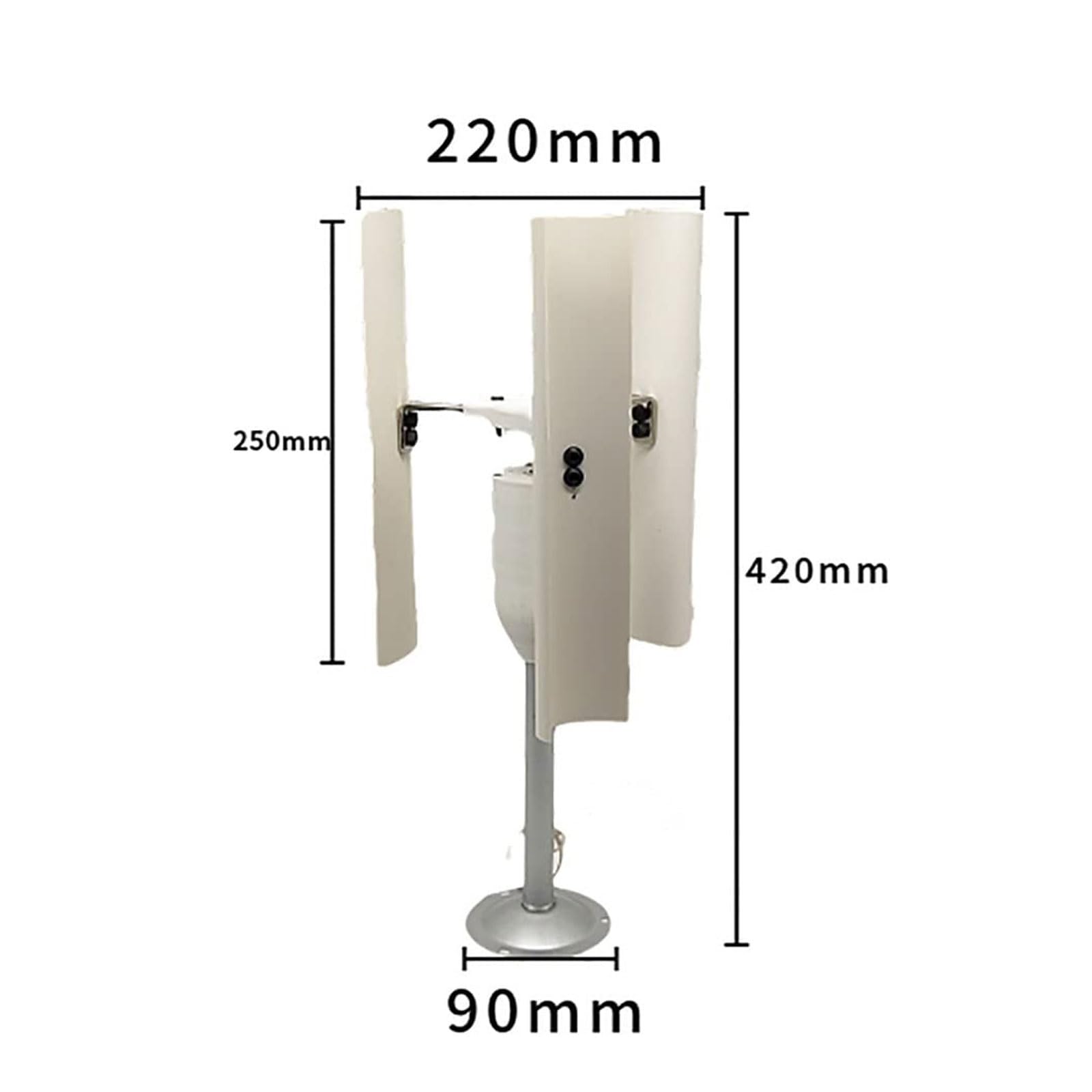 XRIPAY 3 Blades Vertical Axis Wind Turbine Model, 20W DIY 3 Phase Permanent Magnet Generator 1-20 V Windmill Wind Turbine Eaves Roof Permanent Magnet Generator