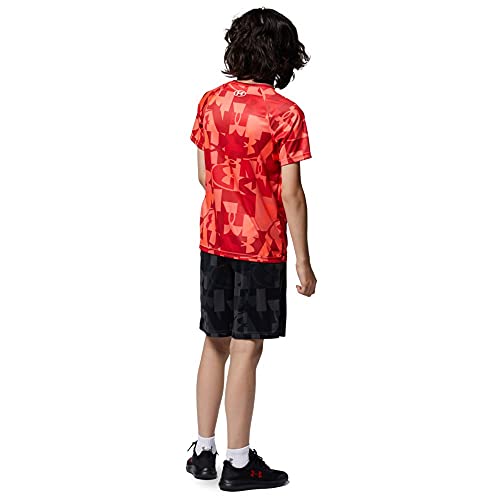 Under Armour Boys Tech Big Logo Printed Short-Sleeve T-Shirt , Red (600)/White , Medium