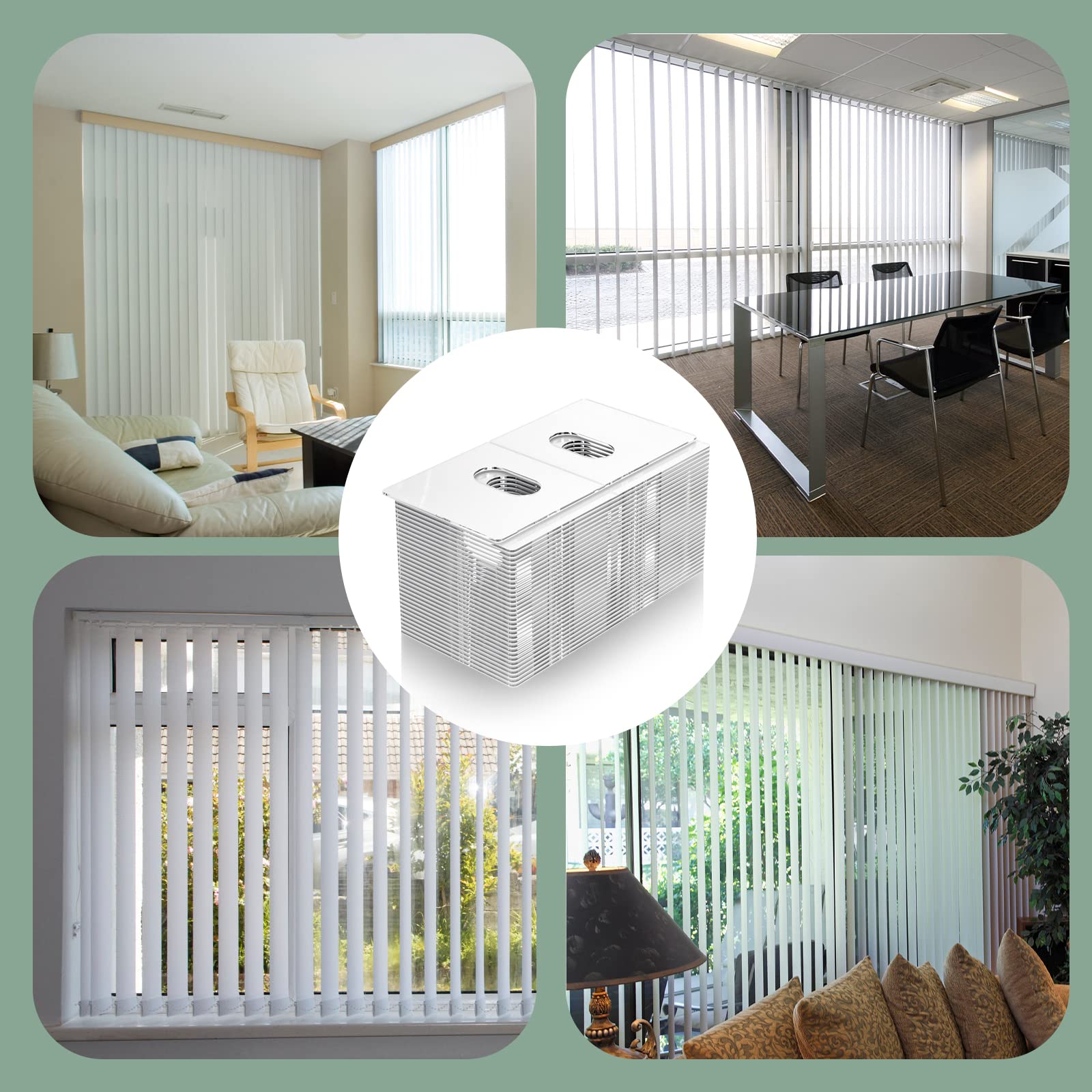 XUPAI 30 Sets (60 Pcs) Vertical Blind Repair Tabs for Vertical Blinds Replacement Slats, Blind Fixer Tabs, Vertical Blinds Repair Kit, Upgrade Vertical Blinds Replacement Parts