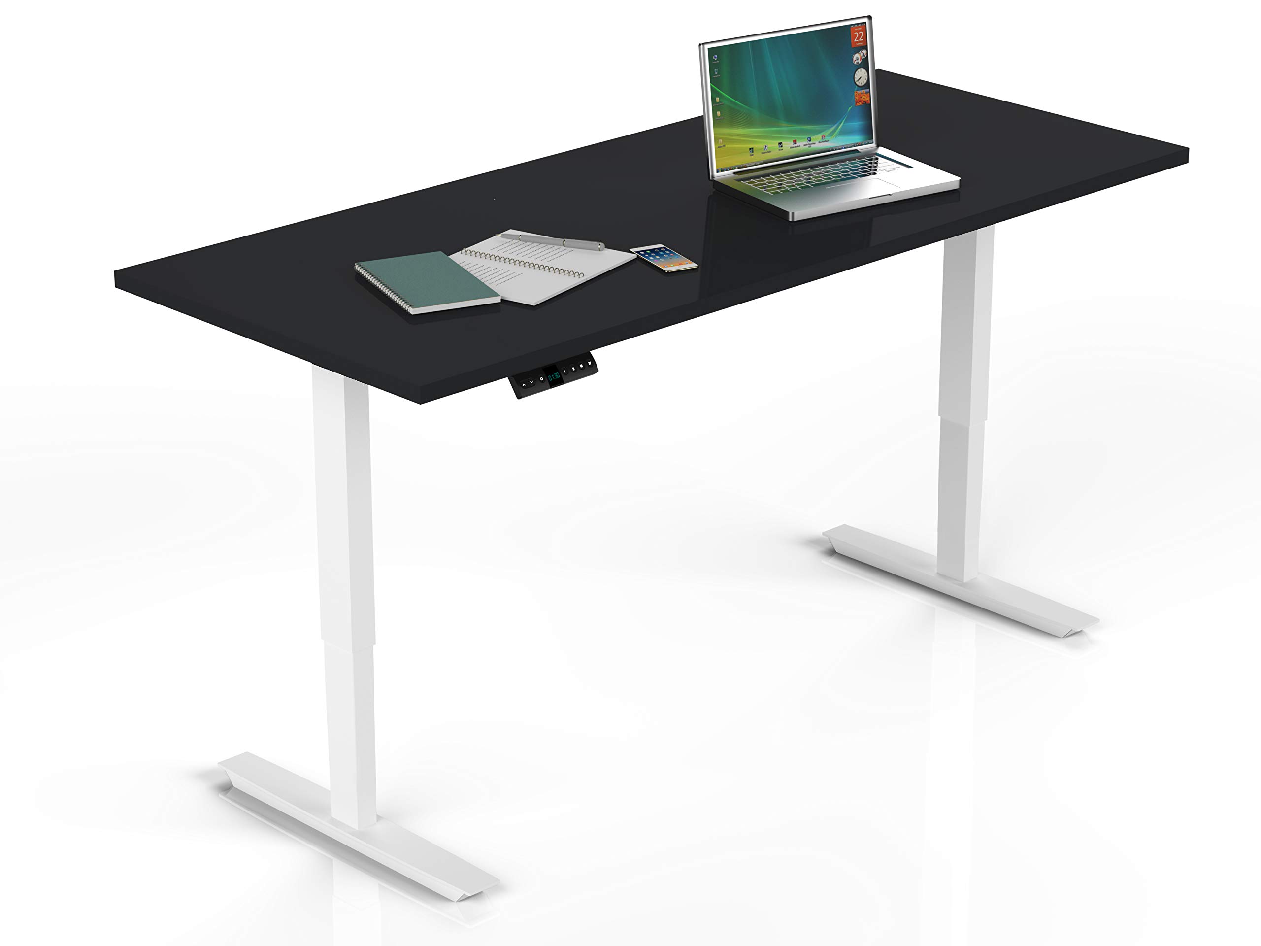 UP&DOWN Designs - White Electric Height Adjustable Dual Motor Standing Desk Base - (White Base Only - Top Sold Separately) Ergonomic Design for Home/Office/Gaming - Heavy Duty Base Only β White