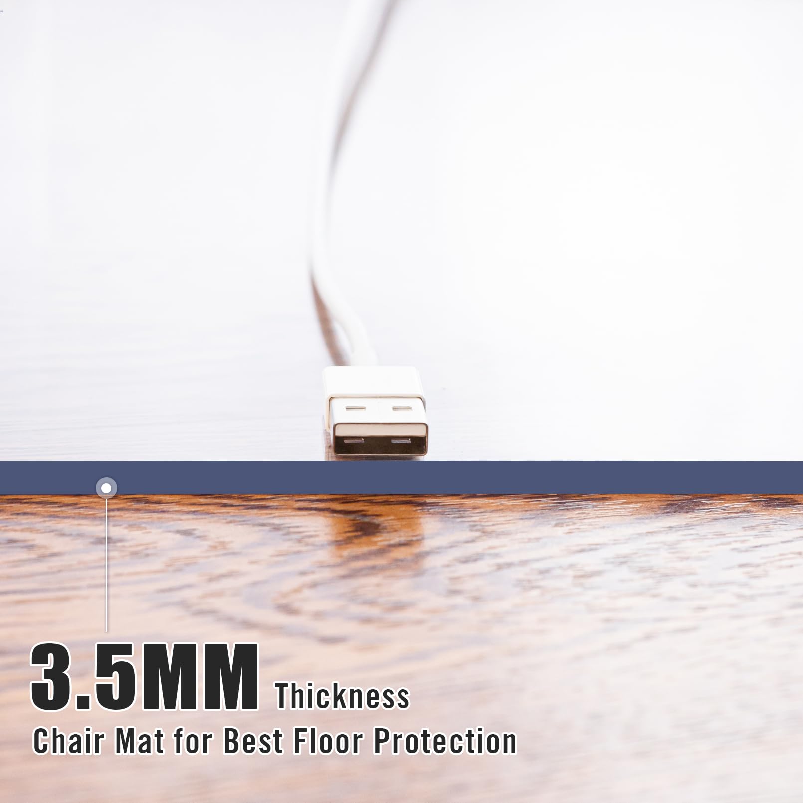 Transparent Non-slip Chair Mat,Large Floor Protector,Can be Used on Hardwood Floors,Non-slip Not Stuck Wheels,Easy to Clean,1/7" Thick,48"x36"