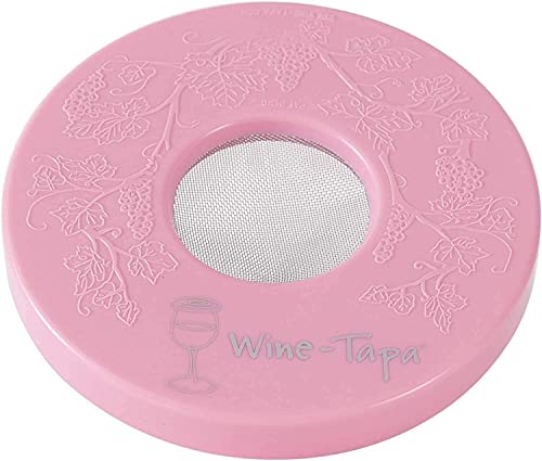 Wine Tapa Drinking Glass Covers- Keep Bugs Away from Wine Glasses Outdoors - Use as Cover for Coffee Mugs, Soda Cans, and Drinking Glasses, Set of 4 No Spill Drink Covers (Kissable)