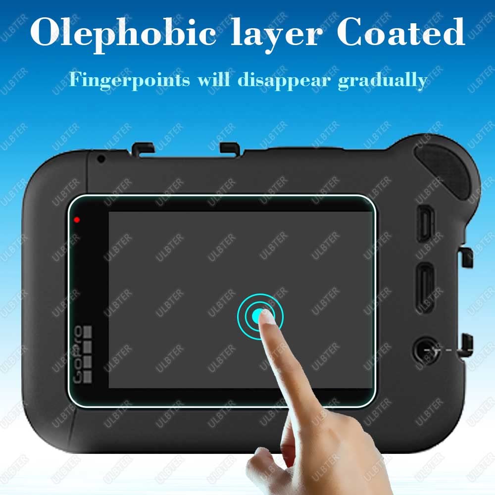 ULBTER Screen Protector for GoPro Hero 12/11 /10/9 Media Mod Gopro Hero12 Hero11 hero10 hero9 Black LCD + lens + Small Display [2+2+2Pack] 9H Hardness Tempered Glass Saver,Anti-Scrach Anti-Bubble