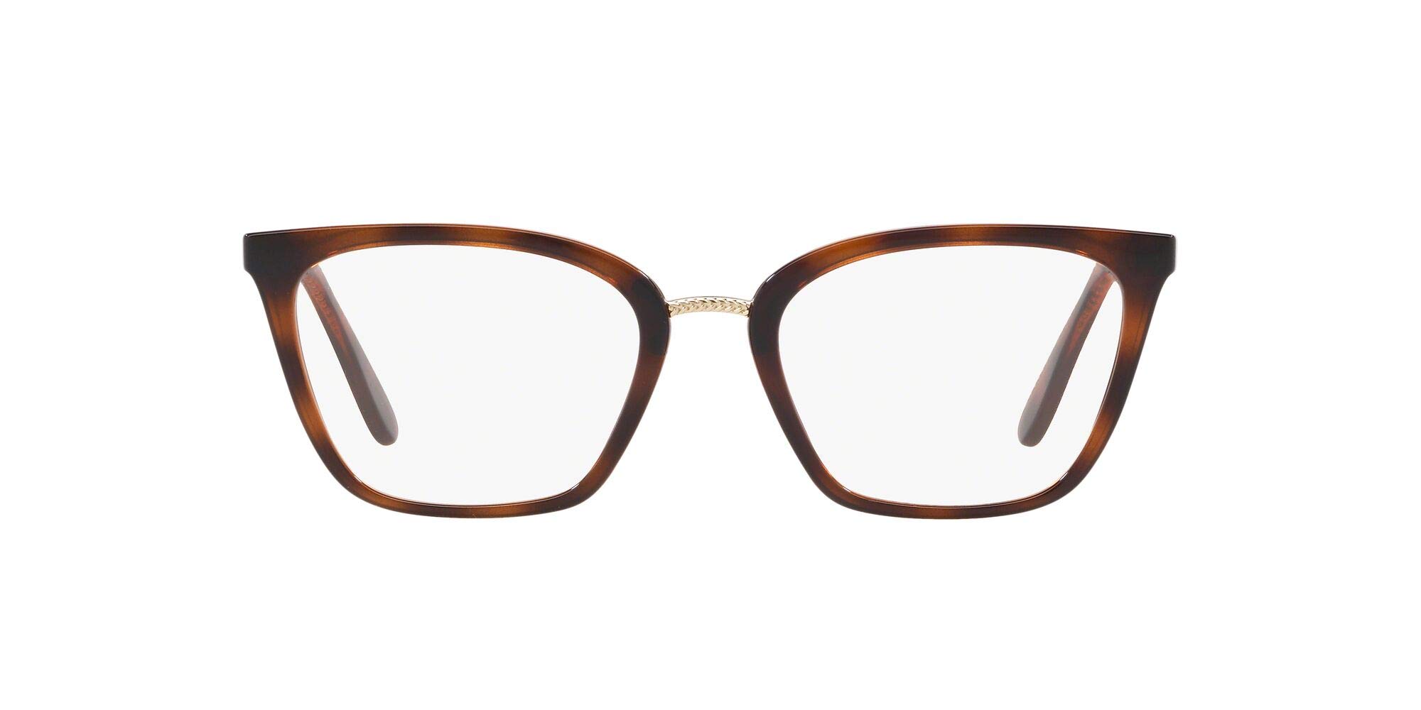 Vogue Eyewear Women's Vo5260 Rectangular Prescription Eyeglass Frames, Top Dark Havana/Light Brown/Demo Lens, 53 mm