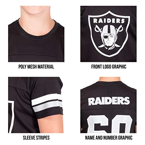 Ultra Game NFL Boys Soft Mesh Vintage Jersey T-Shirt