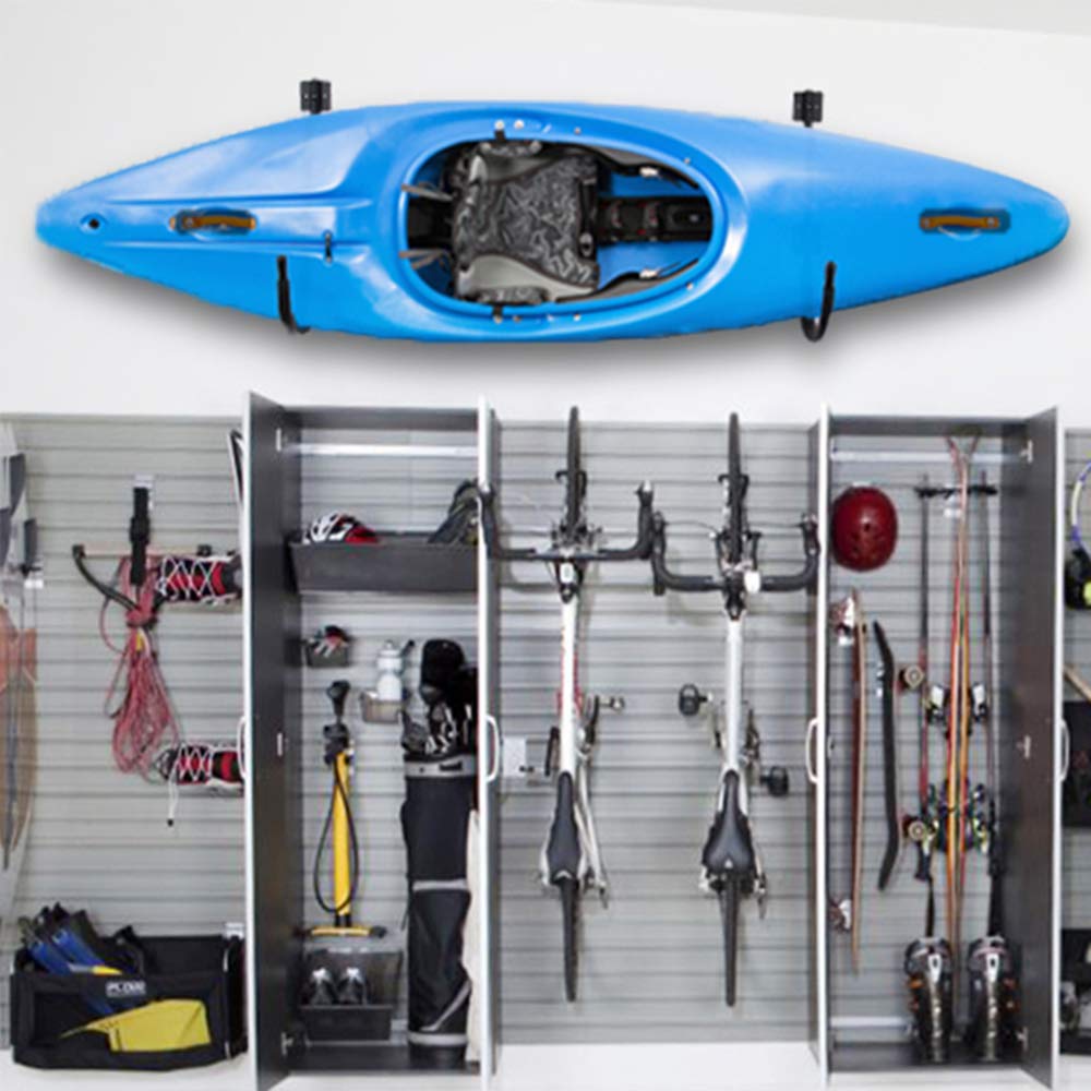 VIVO Steel Kayak Wall Hangers, Cradle Bracket Wall Mount Set for Kayak 2 Hangers, Holds up to 200 lbs, Black, Mount-KAYAK1
