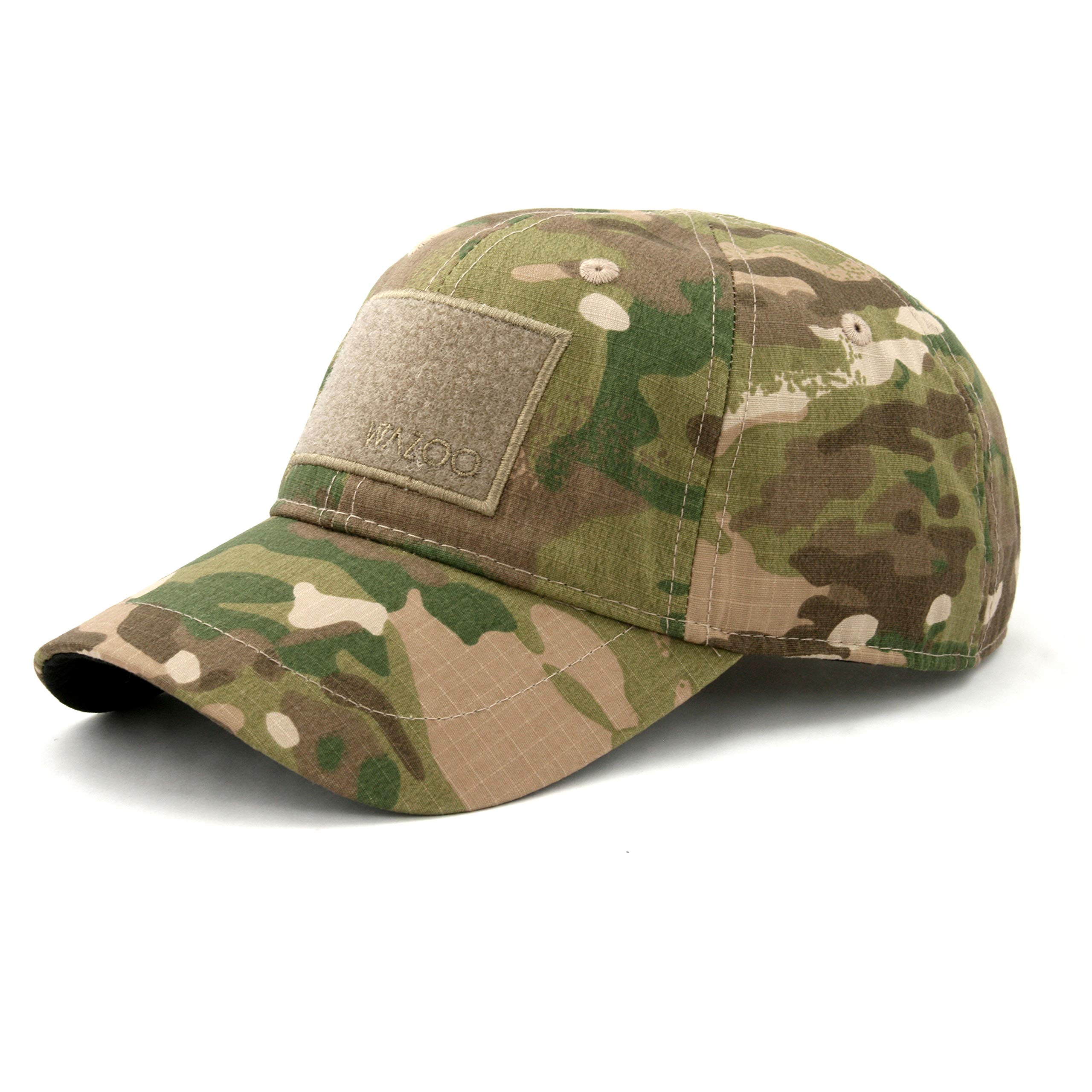 Wazoo Camo Cache Cap | Travel, Tactical & Everyday Carry Cap | 6 Hidden Pockets for Emergency Cash, Documents, Keys and Toolls | Morale Patch Panel