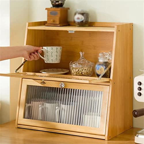 YASEZ Desktop Storage Box Cup Storage Cabinet Tea Set Display Cabinet Kitchen Cup Rack Tableware Storage Cabinet