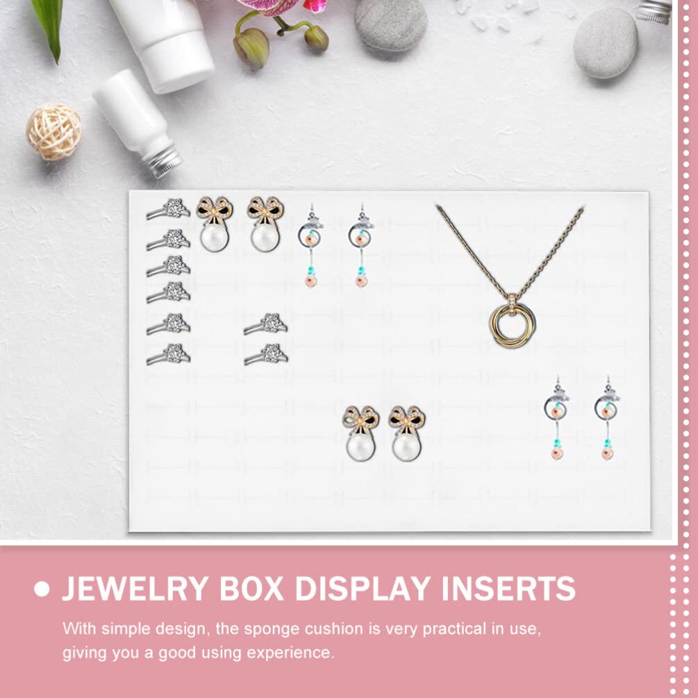 Zerodeko 10pcs Jewelry Box Pad Sponge Tray Sponge Insert Trays Earring Display Pad Jewelry Display Pad Earrings A Necklace Trinket Tray Ring Display Sponge Mat Ear Stud Holder