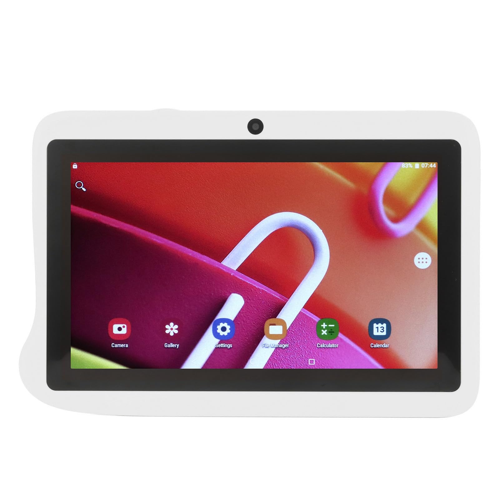 Zyyini 7in Kids Tablet IPS HD Display Large Capacity 4G 128G Memory 5GWifi Dual Band Toddler Tablet 100‑240V (White)