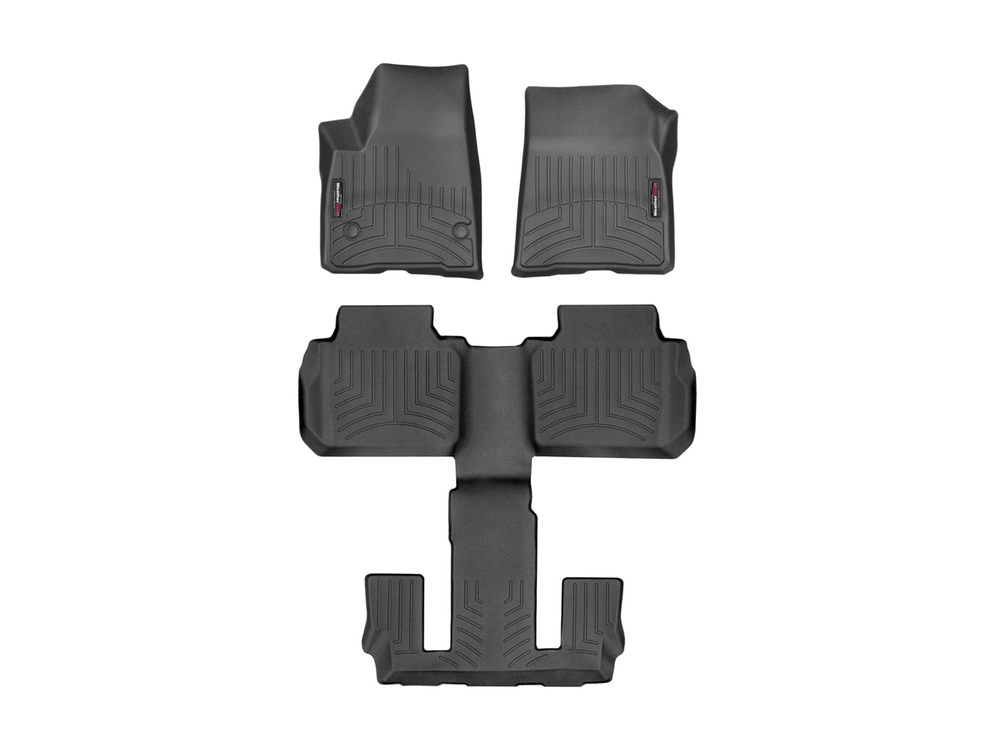 WeatherTech Custom Fit FloorLiners for GMC Acadia - Full Set (441080-1-3), Black