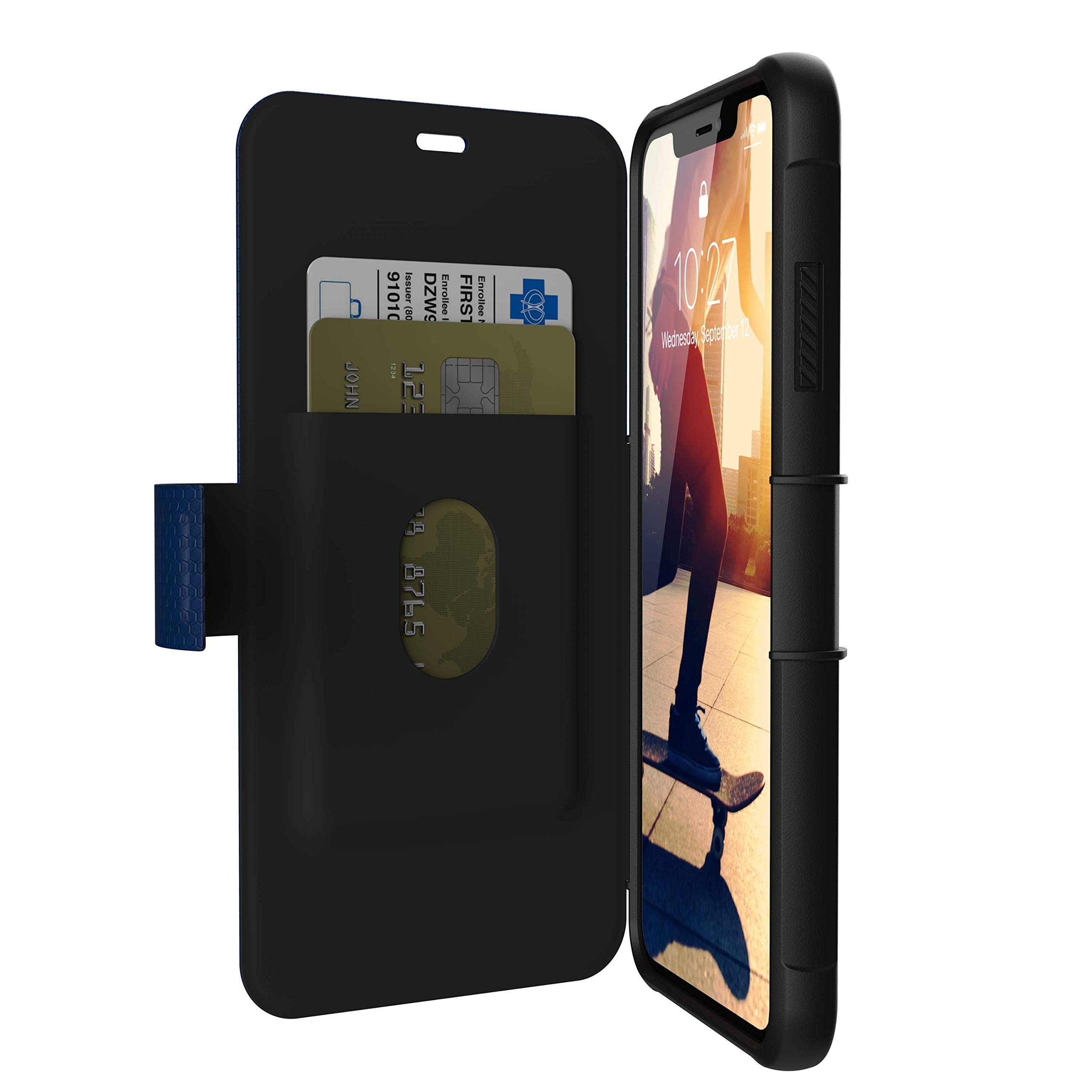 URBAN ARMOR GEAR UAG iPhone Xs Max [6.5-inch screen] Metropolis Feather-Light Rugged Folio[Cobalt] Military Drop Tested iPhone Card Case