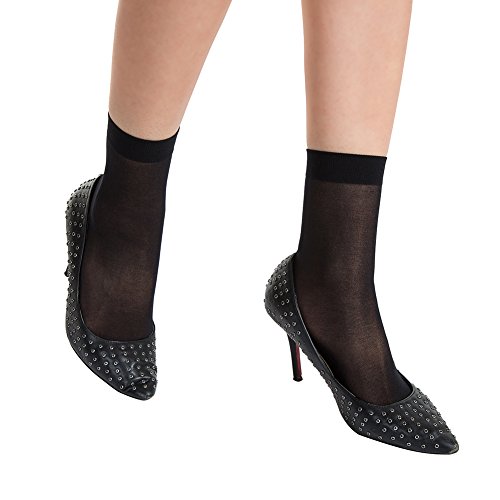 Yilanmy Women's Nylon Ankle High Sheer Socks 12 Pairs