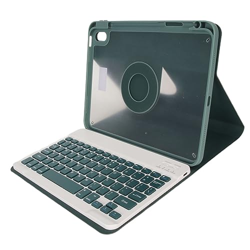 Yitre Tablet Keyboard, Magnetic PU Leather PC Portable Keyboard 180mAh Battery Pen Holder for 2022 Tablet with Case (Green)