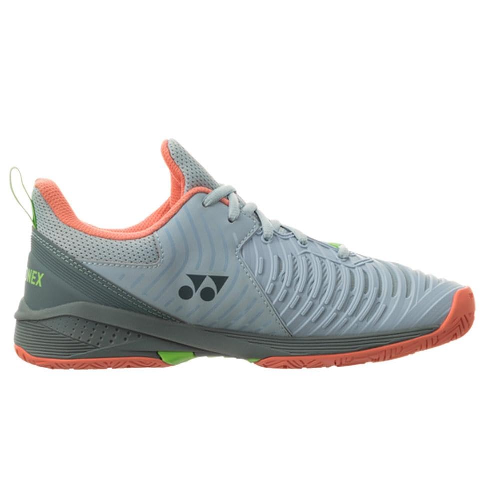 YONEX Women’s Power Cushion Sonicage 3 Tennis Shoes, Grayish Blue/Pink (US Size 8.5)