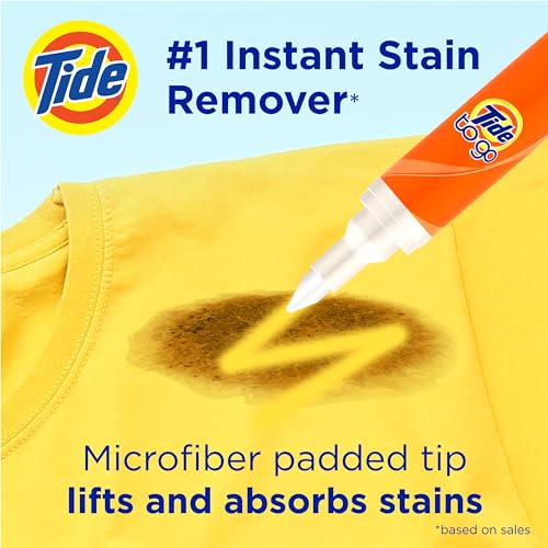 Tide Stain Remover for Clothes, Tide To Go Pen, Instant Stain & Spot Remover for Clothes, Travel & Pocket Size, 5 Count (Pack of 1)