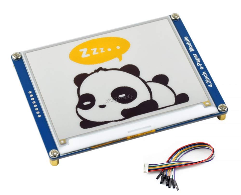XYGStudy for Raspberry Pi Jetson Nano 4.2inch e-Paper E-Ink Display Module (C) Screen 400x300 Resolution SPI Interface Yellow/Black/White 3-Color with Embedded Controller 3.3V/5V