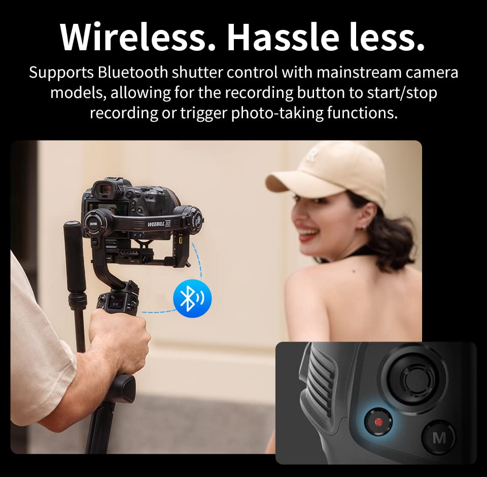 ZHIYUN Weebill 3S Gimbal Stabilizer for DSLR and Mirrorless Camera Canon/Nikon/Sony/Panasonic/Fujifilm,Fill Light,Native Vertical Shooting